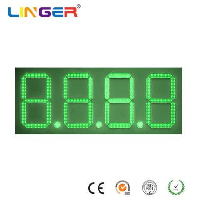 China ABS Plastic Case LED Gas Sign Green LED Gas Price Signs IP68 for sale