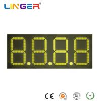 China Epoxy Encapsulated LED Gas Station Signs 7 Segment Gas Price LED Signs Yellow for sale
