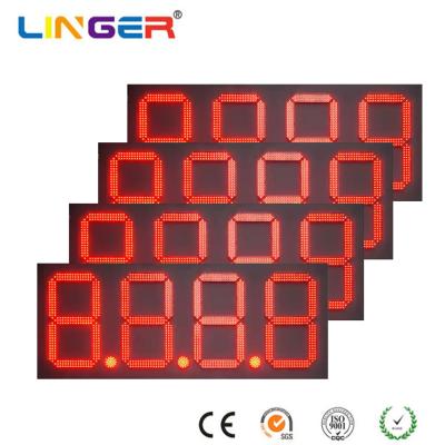 China 7 Segment LED Gas Price Signs Outdoor Red LED Digital Gas Price Sign for sale