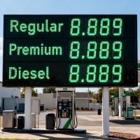 China Green Digits Gas Price LED Display Waterproof LED Gas Display 12 Inch for sale