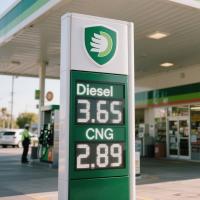 China Diesel Gas Price LED Display 12 Inch LED Gas Price Sign Waterproof For USA Gas Station for sale
