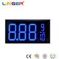China 400mmx1000mm LED Fuel Price Signs Blue Color Gas Price Display Waterproof For USA Gas Station for sale