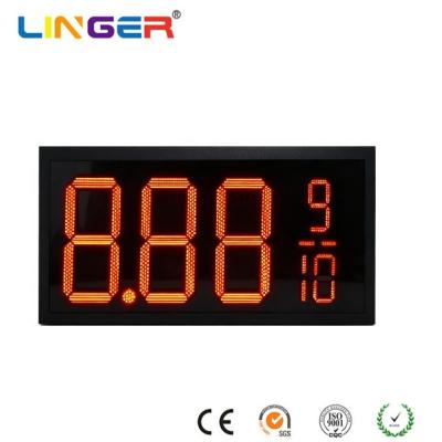 China 8.88 9/10 LED Fuel Price Signs Waterproof Fuel Price Sign Red 6.7