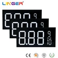 China Weatherproof LED Fuel Price Signs Double Sides Gas Station LED Sign White Color for sale
