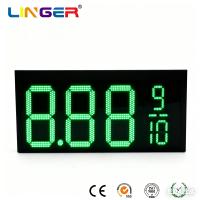 China Green LED Fuel Price Signs 16 Inch Gas LED Sign Day And Night Visibility With White Backlit for sale