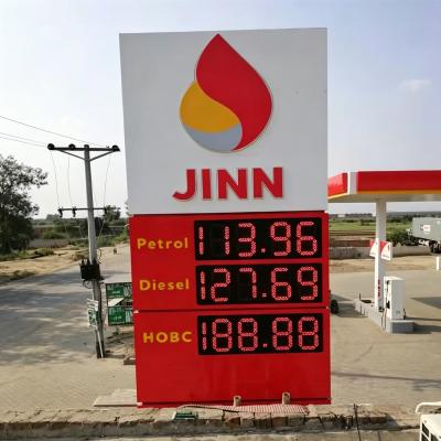 China Caltex-Approved Modular Design Led Diesel Price Sign with 64*128 LCD Screen Remote for sale