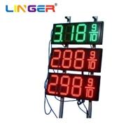 China Regular/Diesel 12inch Red/Green LED Oil Price Display With CASH/CREDIT Indication for sale