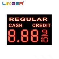China Regular 16inch Red LED Oil Price Display With CASH/CREDIT Indication 8.889/10 for sale