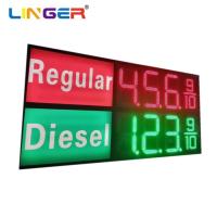 China Classic red and green color -The most popular oil price display screen with background light in the US for sale