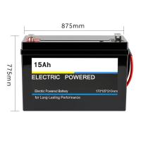 China 15Ah Capacity Electric Powered Battery 175*85*210mm for Long-lasting Performance for sale