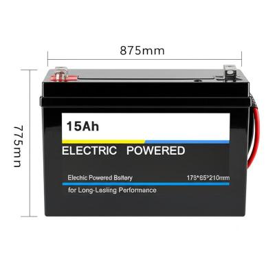 China 15Ah Capacity Electric Powered Battery 175*85*210mm for Long-lasting Performance for sale