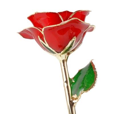 China 24K Gold  Rose  Golden Rose  Real Preserved Fresh Eternal Rose Flower for Valentines Day Mother's Day and Christmas for sale