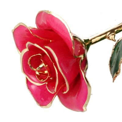 China 24 Karat Gold Dipped  Rose  Long Artificial Golden Covered Roses  for Graduation ,Christmas, Valentine's Day ,wedding Gift for sale