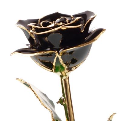 China Golden Rose Beautiful Gold Black Rose Flowers Wedding Decoration Black Rose for Selling Gifts for sale