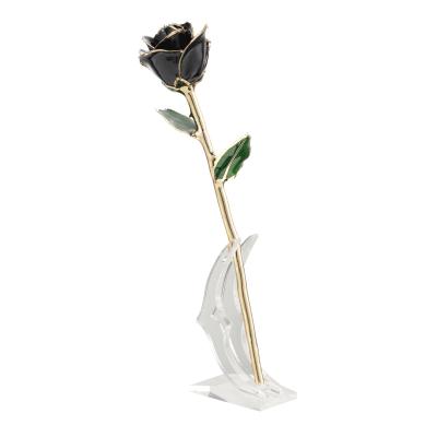 China 24k Flowers Gilded Rose Factory Direct Birthday Valentine Christmas Wedding Gifts Office Decoration for sale