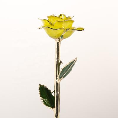 China 24k Gold Plated Rose  Handmade Preserved Rose Gold Rose Gift 2024 Upgraded Mother's Day Gift Factory Directly Supply for sale