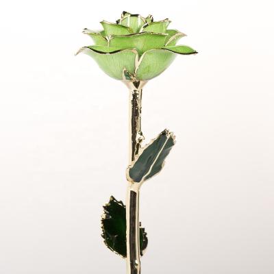 China 24k Gold Plated Rose  Handmade  Eternal Rose for Christmas Day Wedding Decoration Wholesale Preserved Roses Factory for sale
