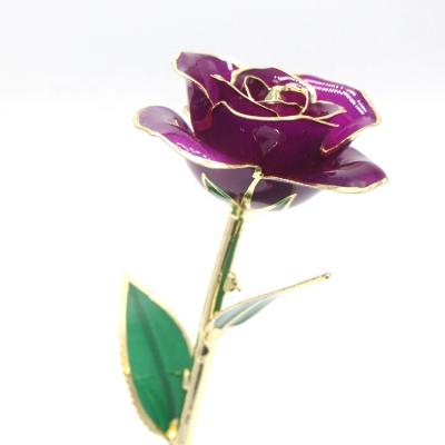 China 24k Gold Rose Gold Plated Rose With High Quality Gift Box Forever Gold Rose for Christmas Valentine's Day  Gift for sale