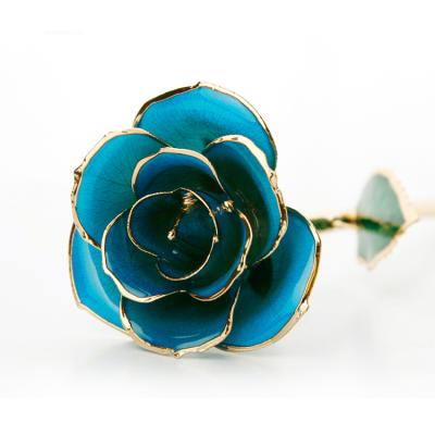 China Personalized Gold Roses and Anniversary Gifts 24k Gold Plated Rose With  Gift Box Forever Gold Rose for Christmas for sale