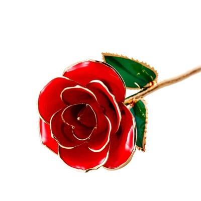 China Anniversary Gifts 24k Gold Plated  Rose With  Gift Box Forever Gold Rose for Christmas ,valentine' s Day  Gifts for sale