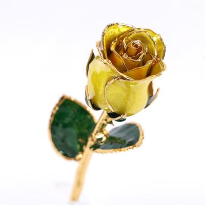 China 24K Gold-plated Rose Flowers From the Source Factory, 24K Eternal Flower Hot Sales, Qixi Festival Valentine's Day Gift for sale