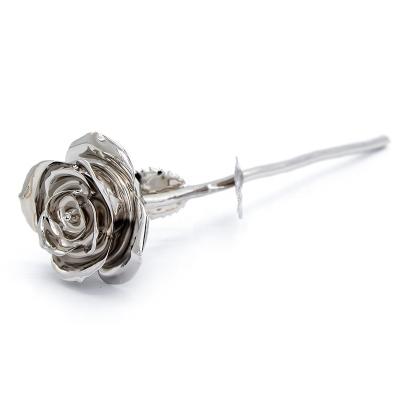 China 24k  Platinum Dipped  Rose with Gift Box  Handmade Gift Flower Holiday Decoration Christmas Valentine Gift for sale