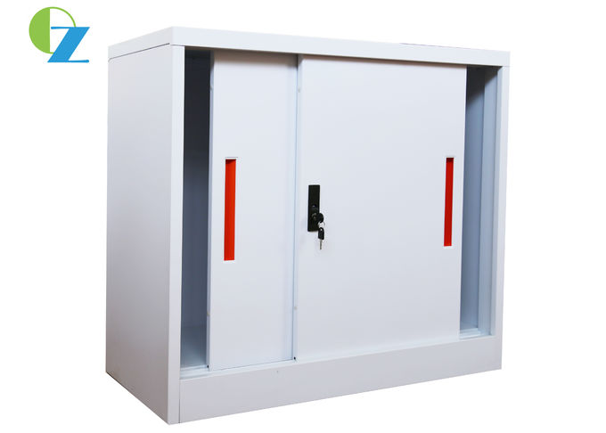 Small Sliding Door Steel Office Cupboard H900*W900*D400mm School Furniture 0