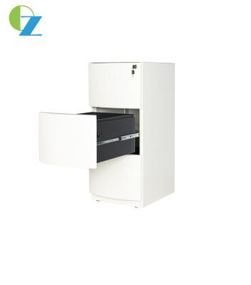 China White Color 3 Drawer Vertical Filing Cabinet With Anti Tilt Function for sale
