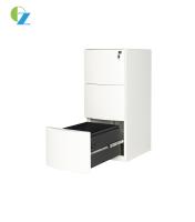 China White Color 3 Drawer Vertical Filing Cabinet With Anti Tilt Function for sale