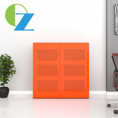 China Metal Sliding Door Steel Office Cupboard With Hole H1200*W1200*D500mm for sale