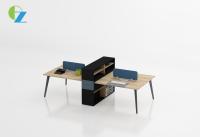 China Four Person Wooden Office Furniture Workstation For Staff for sale