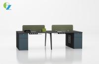 China Office Staff Computer Work Desk Workstation With File Cabinet Working Workspace for sale
