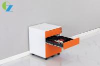 China Orange Curved Drawer 3 Mobile Pedestal Cabinet Office Furniture for sale