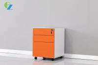 China Orange Curved Drawer 3 Mobile Pedestal Cabinet Office Furniture for sale