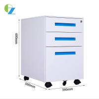 China Movable 3 Drawers Mobile Pedestal Cabinet With 5 wheels  Corrosion Protection for sale