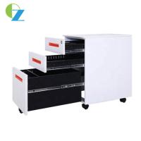 China Multicolor Office Workstation Mobile Pedestal Cabinet 3 Drawers Rustproof for sale