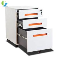 China Multicolor Office Workstation Mobile Pedestal Cabinet 3 Drawers Rustproof for sale