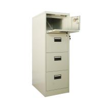 China Standard Size Vertical Steel Filing Cabinets 4 Tier Metal Filing Cabinet  rustproof for sale