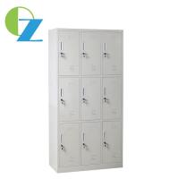 China ISO1400 Staff Gym School Steel Office Lockers 9 Compartment Locker Any Color for sale