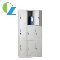 China ISO1400 Staff Gym School Steel Office Lockers 9 Compartment Locker Any Color for sale