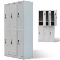 China D450mm SPCC 6 Door Steel Locker Metal Storage Cabinet Office Locker Almirah for sale