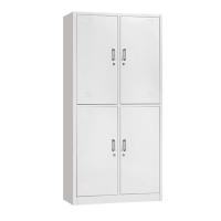 China 0.7mm  4 Door Metal Lockers Staff Metal Storage Wardrobe Powder Coating for sale