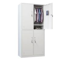 China 0.7mm  4 Door Metal Lockers Staff Metal Storage Wardrobe Powder Coating for sale