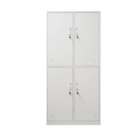 China 0.7mm  4 Door Metal Lockers Staff Metal Storage Wardrobe Powder Coating for sale
