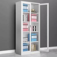 China Knocked Down 2 Door Steel Cupboard Office Storage Cabinet 1850mm  Height for sale