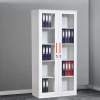 China Knocked Down 2 Door Steel Cupboard Office Storage Cabinet 1850mm  Height for sale