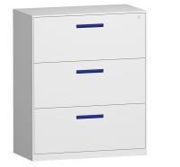 China 3 Drawer Vertical Metal File Cabinet Cold Rolling Steel Plate For Office for sale