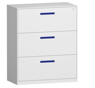 China 3 Drawer Vertical Metal File Cabinet Cold Rolling Steel Plate For Office for sale