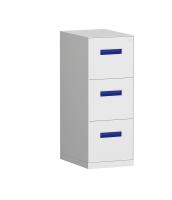 China 5mm Edge Vertical 3 Drawer Filing Cabinet Vertical Steel Filing Cabinet With Hanging Bar for sale