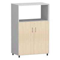 China Up Open Down Swing Door Modular Storage Cabinet With 1 Fixed Shelf Double Layers Plate for sale